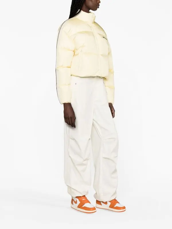 Palm Angels Logo-embroidered Puffer Jacket - Yellow