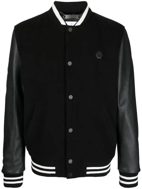 Philipp Plein Studded-skull Bomber Jacket - Black