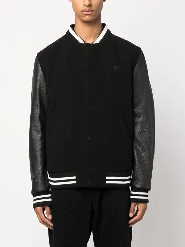 Philipp Plein Studded-skull Bomber Jacket - Black