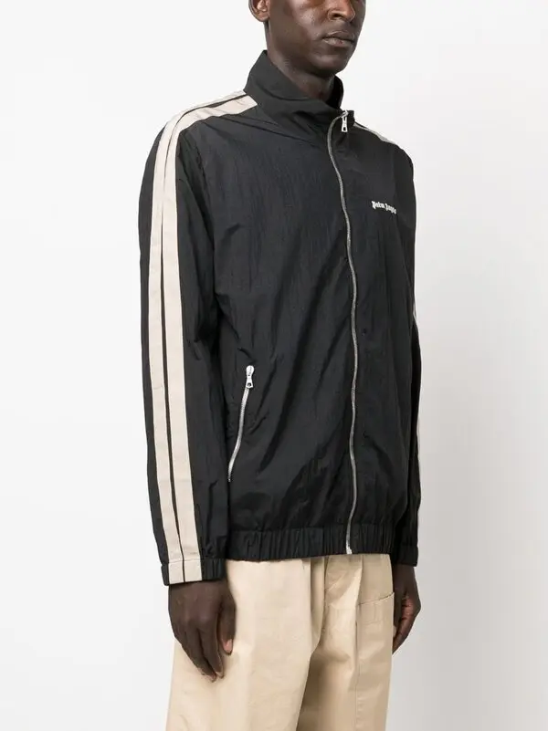 Palm Angels Logo Print Track Jacket - Black