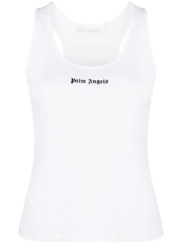Palm Angels Logo-print Ribbed Tank Top