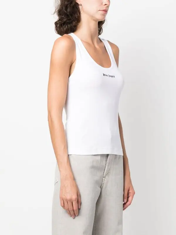 Palm Angels Logo-print Ribbed Tank Top
