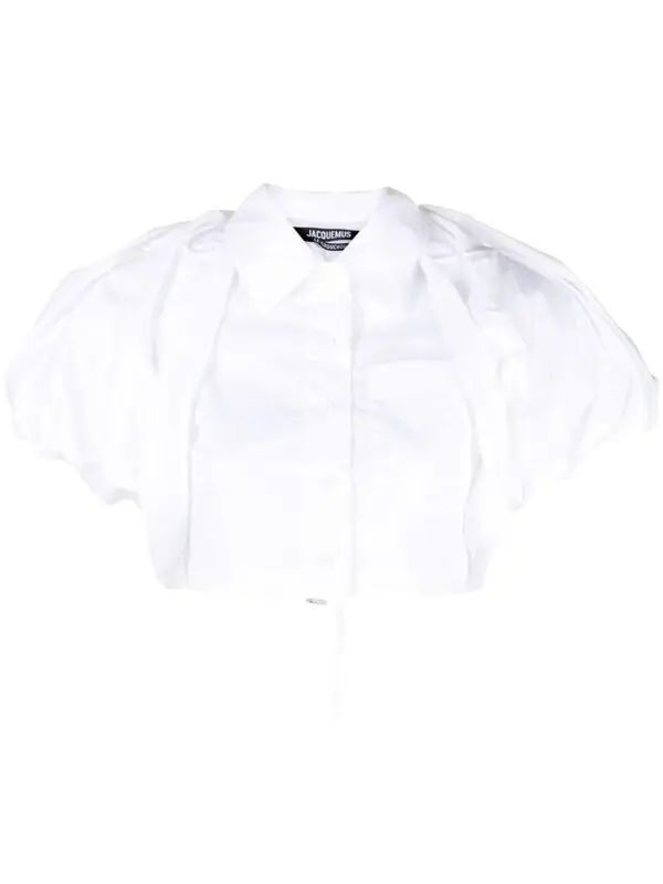 Jacquemus La Chemise Pavane Cropped Shirt - White