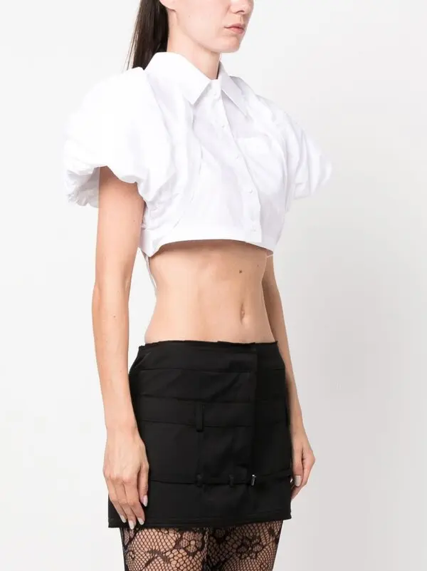 Jacquemus La Chemise Pavane Cropped Shirt