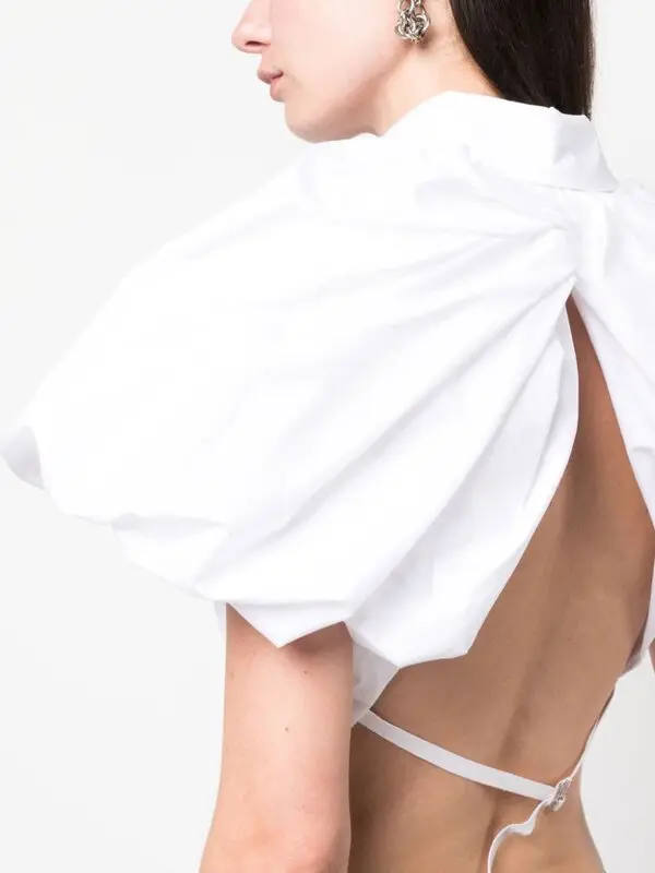 Jacquemus La Chemise Pavane Cropped Shirt