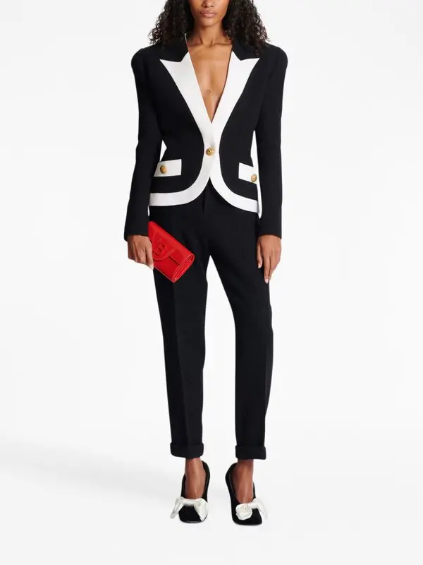 Balmain Two-tone Crepe Blazer