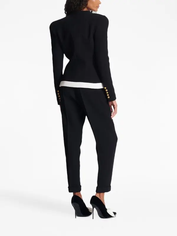 Balmain Two-tone Crepe Blazer