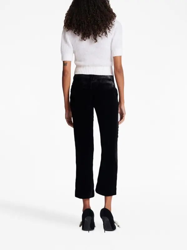 Balmain Cropped Velvet Trousers