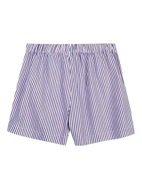 Sporty & Rich Striped Poplin Shorts