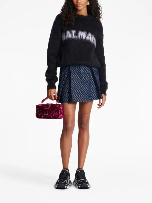 Balmain Logo-jacquard Jumper - Black
