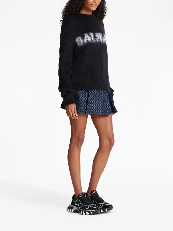 Balmain Logo-jacquard Jumper - Black