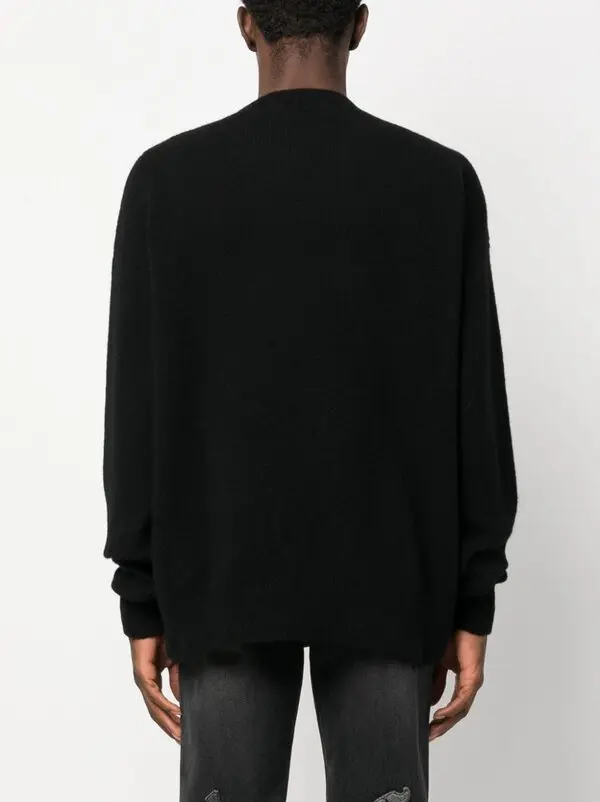 Palm Angels Logo-embroidered Jumper - Black