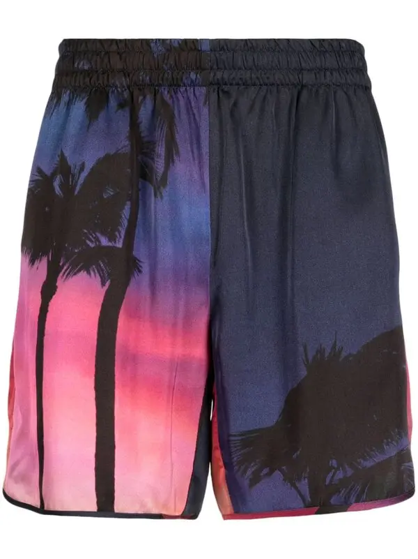 BLUE SKY INN Graphic-print Shorts - Blue