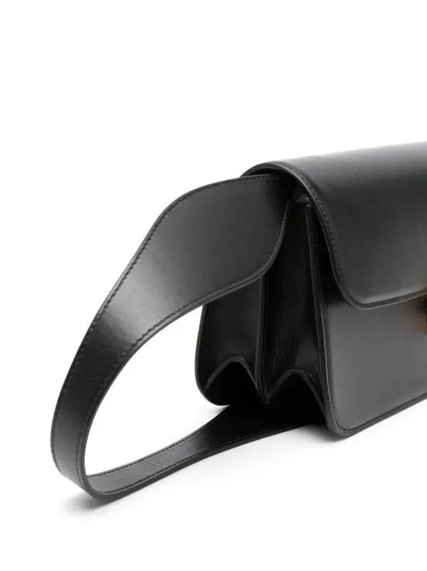 NEOUS Polished-finish Shoulder Bag - Black
