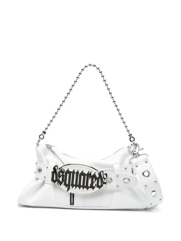 Dsquared2 Gothic Leather Shoulder Bag - White