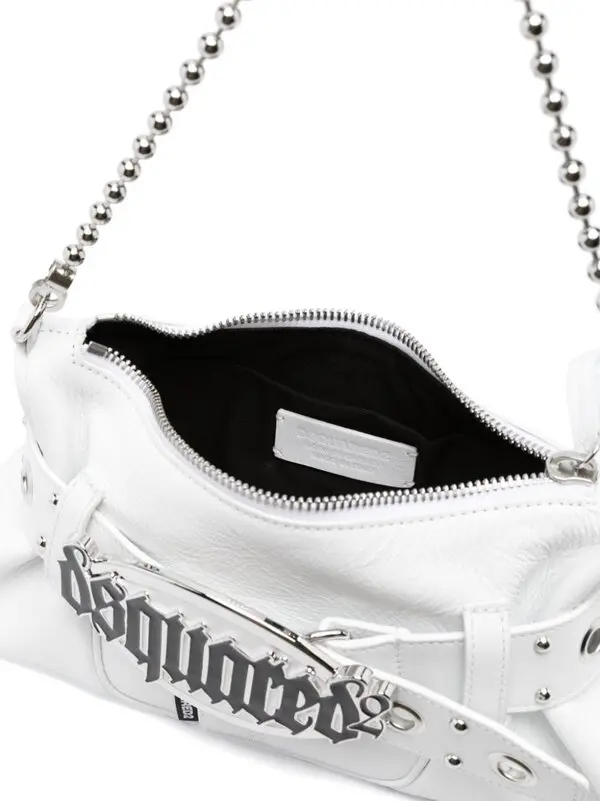 Dsquared2 Gothic Leather Shoulder Bag - White