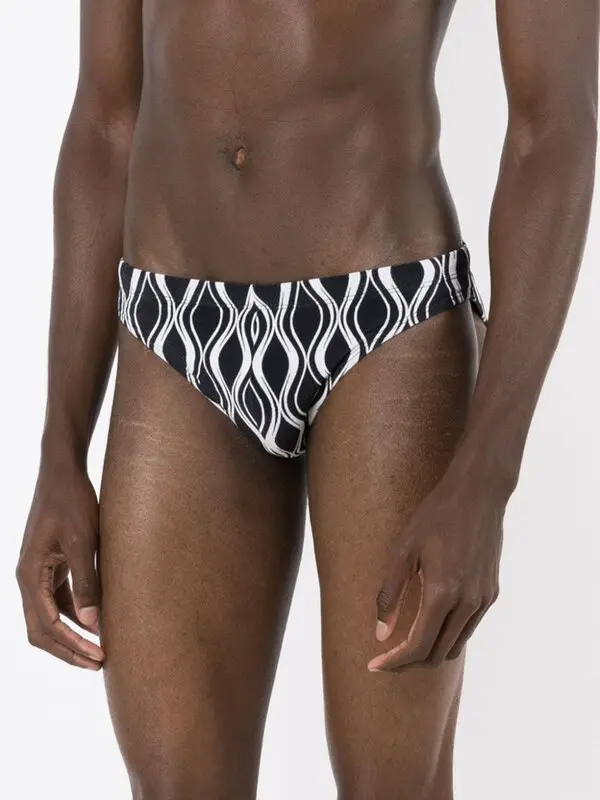AMIR SLAMA Graphic-print Swim Trunks