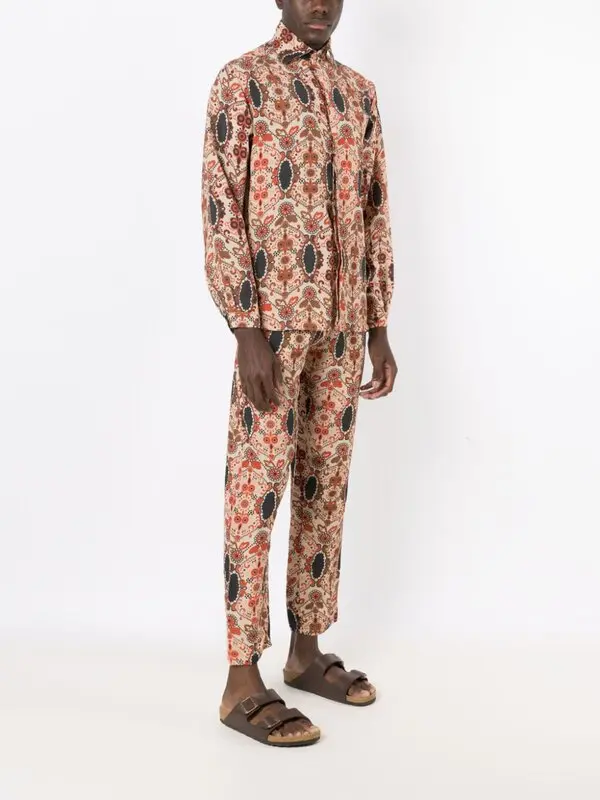 AMIR SLAMA Graphic-print Long-sleeved Shirt