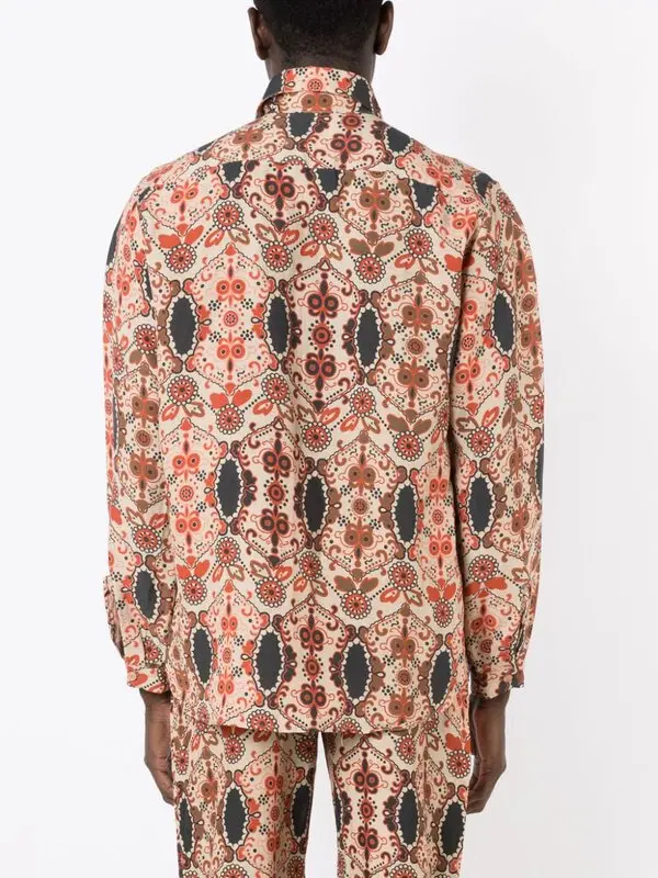 AMIR SLAMA Graphic-print Long-sleeved Shirt