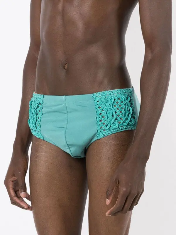 AMIR SLAMA Crochet-knit Swimming Trunks