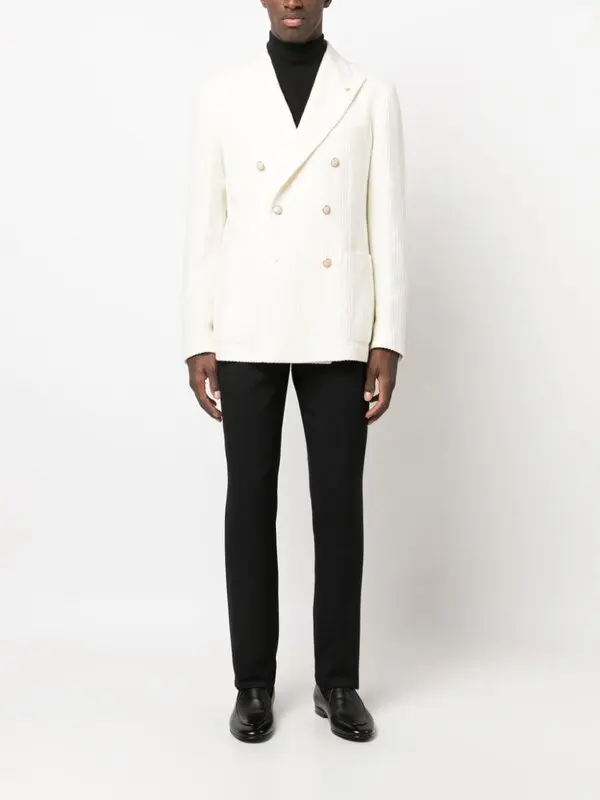 Tagliatore Double-breasted Ribbed Blazer