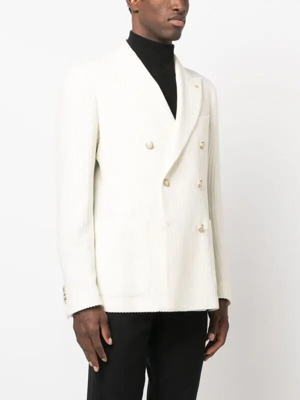 Tagliatore Double-breasted Ribbed Blazer