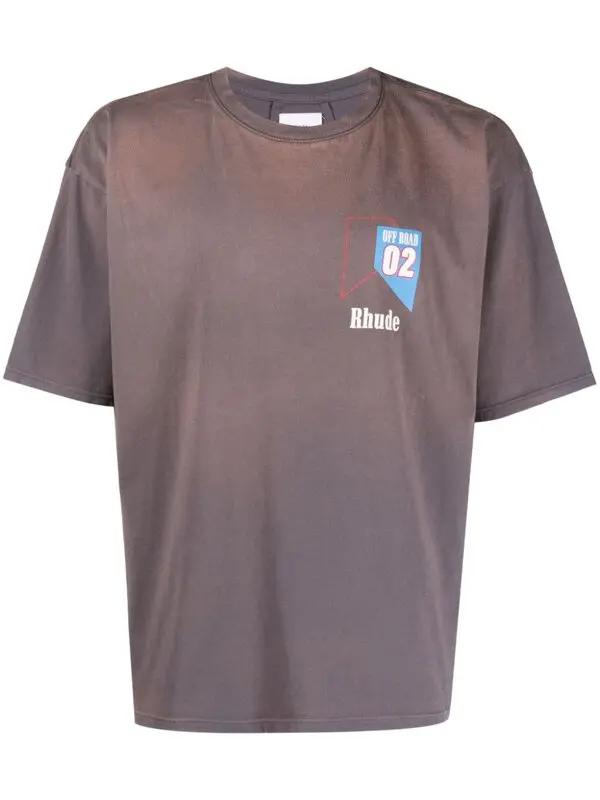 Rhude O2 Off-road Print Cotton T-shirt