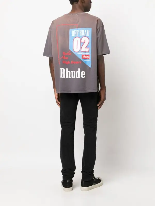 Rhude O2 Off-road Print Cotton T-shirt