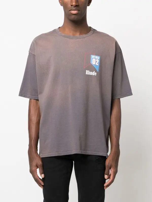 Rhude O2 Off-road Print Cotton T-shirt