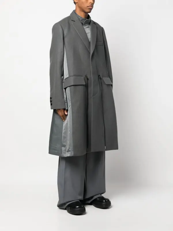 Sacai Drawstring Wool Trench Coat