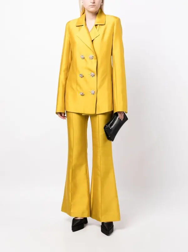 MACGRAW Circa 72 High-rise Flared Trousers - Gold