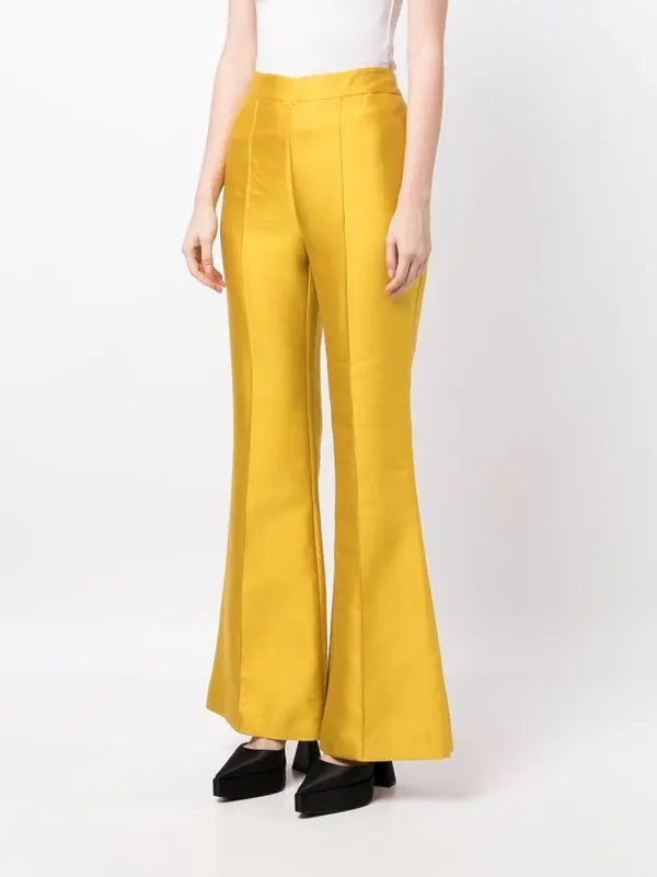 MACGRAW Circa 72 High-rise Flared Trousers - Gold