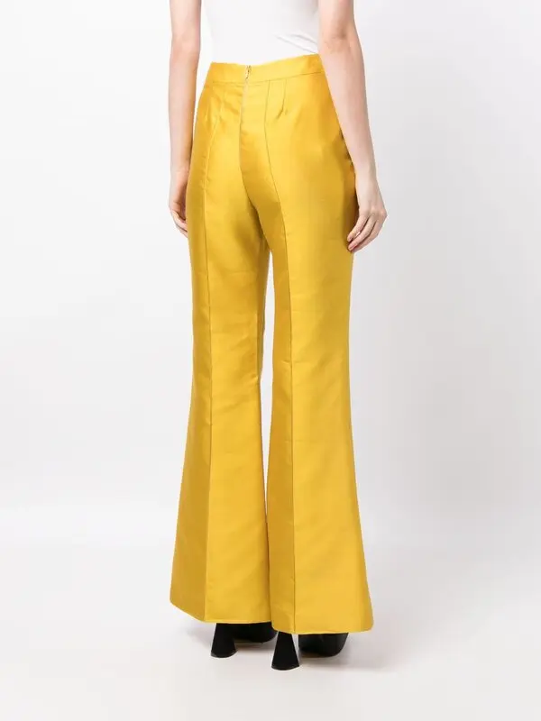 MACGRAW Circa 72 High-rise Flared Trousers - Gold