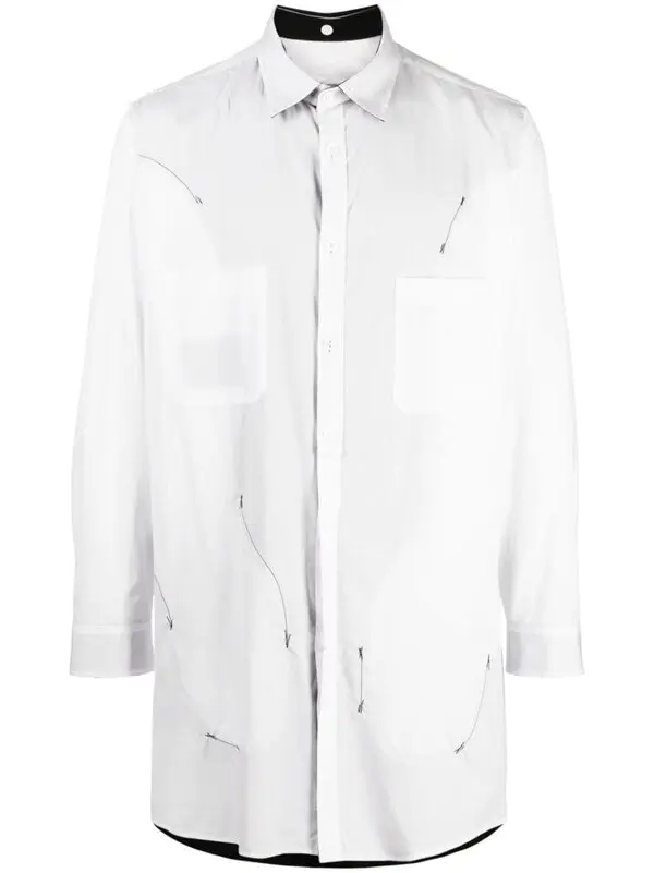 Yohji Yamamoto Graphic-print Cotton Shirt