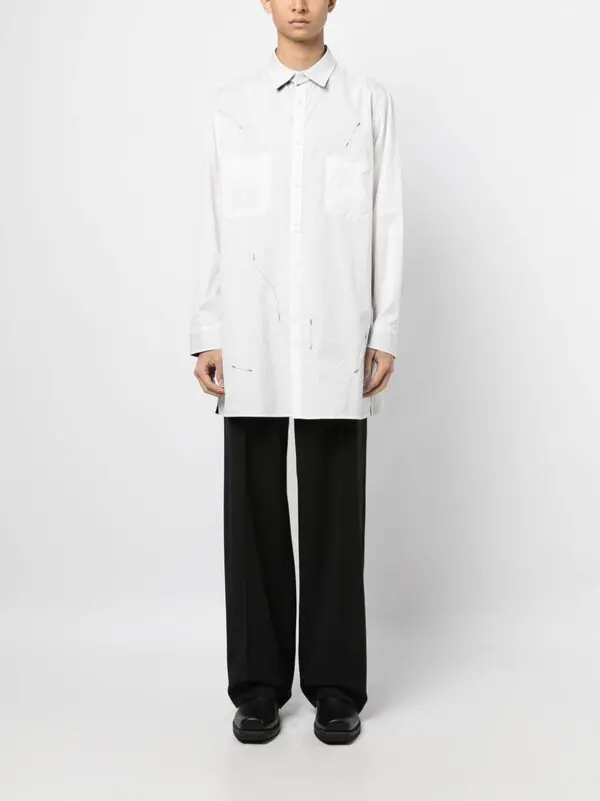 Yohji Yamamoto Graphic-print Cotton Shirt