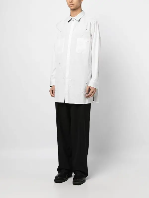 Yohji Yamamoto Graphic-print Cotton Shirt