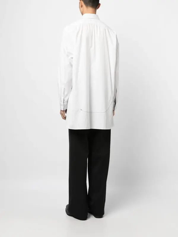 Yohji Yamamoto Graphic-print Cotton Shirt