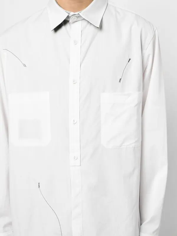 Yohji Yamamoto Graphic-print Cotton Shirt
