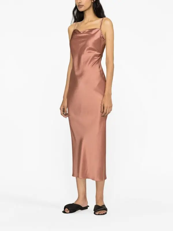 Nanushka Fiore Satin Slip Midi Dress