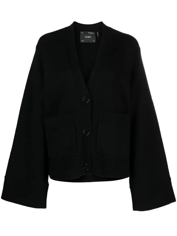 Axel Arigato Memory Boxy-fit Wool Cardigan - Black