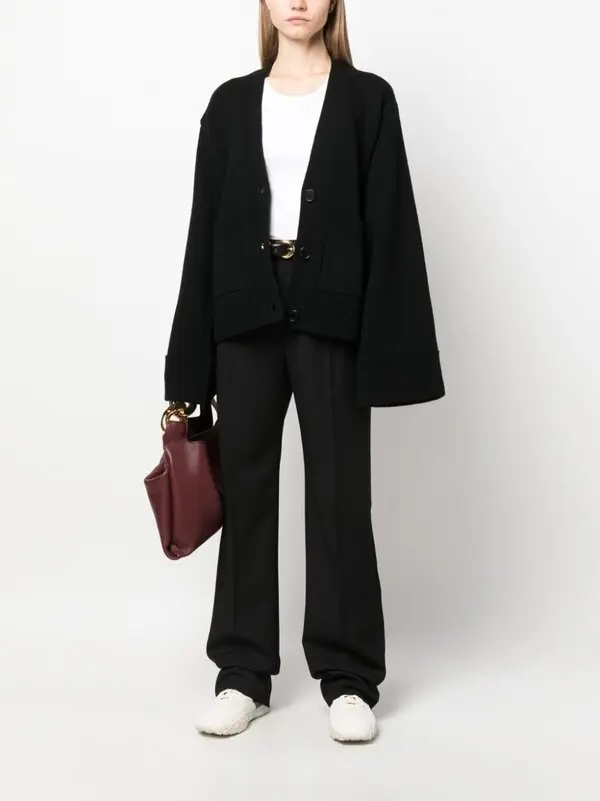 Axel Arigato Memory Boxy-fit Wool Cardigan - Black