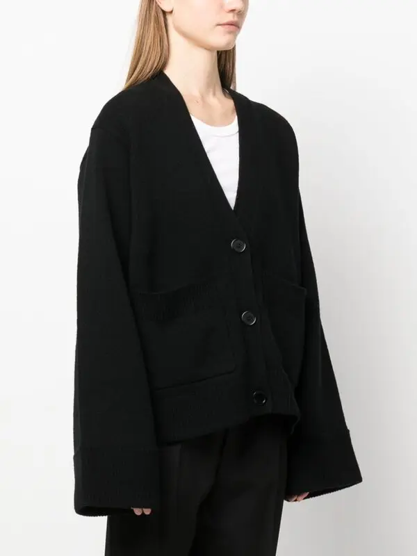 Axel Arigato Memory Boxy-fit Wool Cardigan - Black