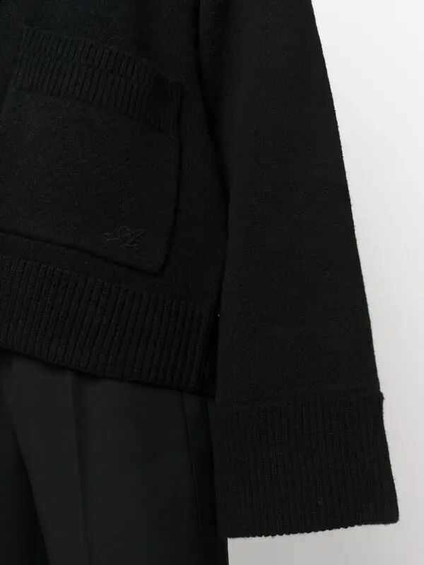Axel Arigato Memory Boxy-fit Wool Cardigan - Black