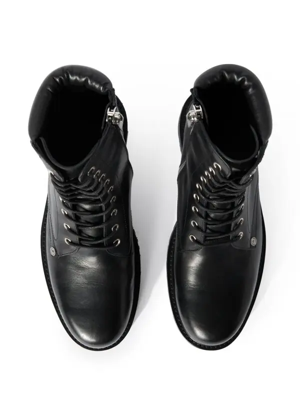 Off-White Diag-sole Lace-up Combat Boots - Black