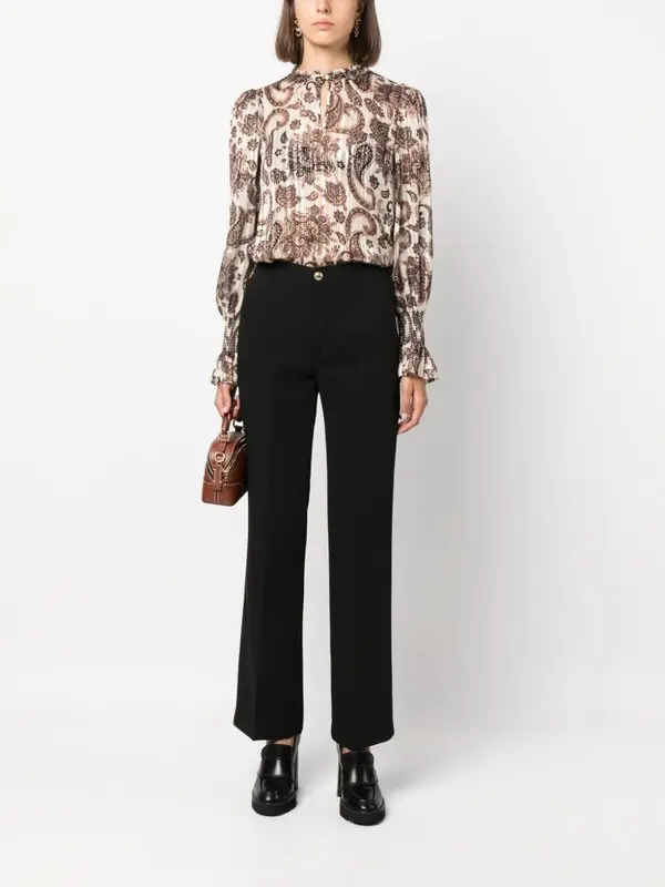 Liu Jo Paisley-print Pleated Blouse