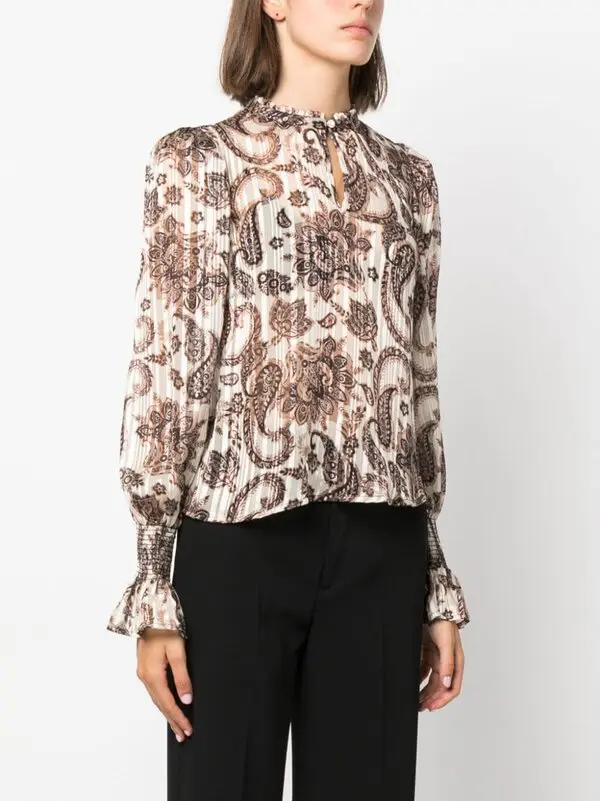 Liu Jo Paisley-print Pleated Blouse