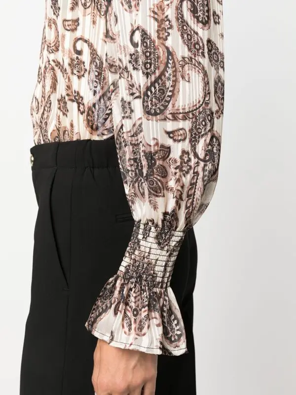 Liu Jo Paisley-print Pleated Blouse