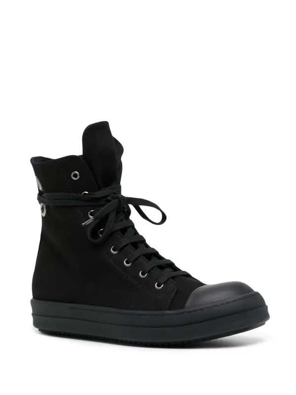 Rick Owens Eyelet-detailing Zip-up Sneakers
