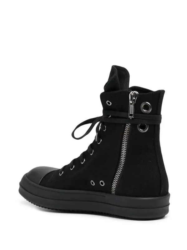 Rick Owens Eyelet-detailing Zip-up Sneakers