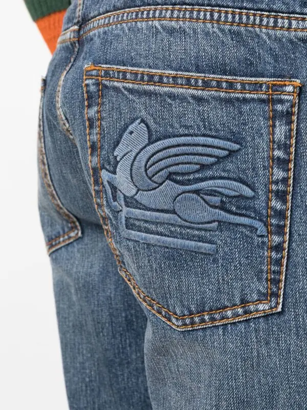Etro Pegaso Motif Slim-cut Jeans